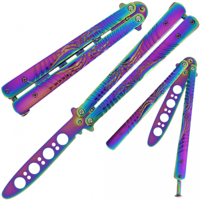 Rainbow Training Balisong Butterfly Knife | Knifewarehouse