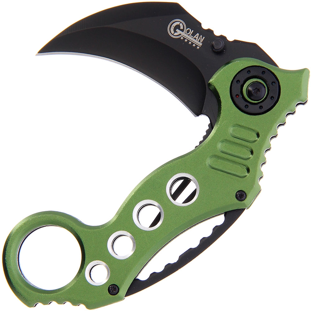 Golan Karambit Lock Knife Green | Knifewarehouse