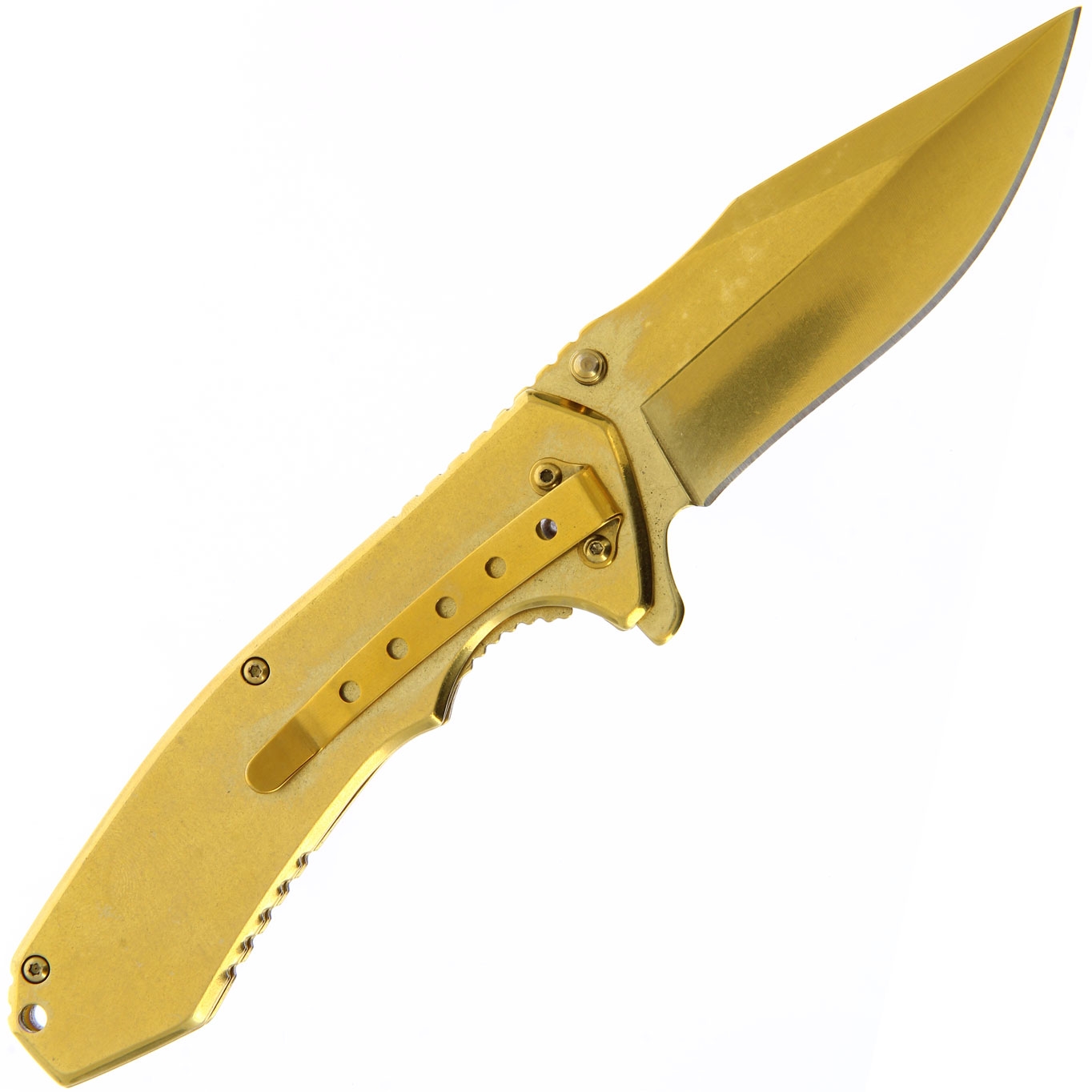 Golan Simple Gold Linerlock Knife | Knifewarehouse