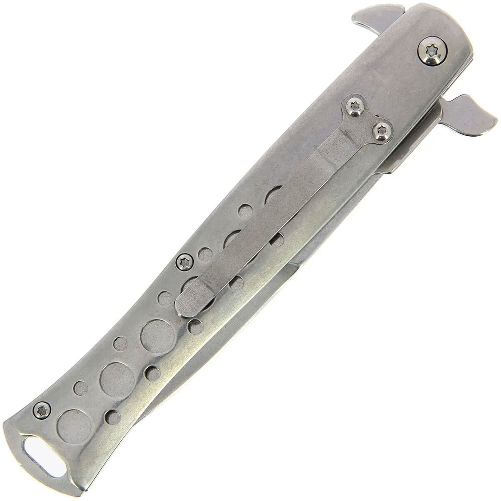 Large Chrome Stiletto Lock Knife | Knifewarehouse