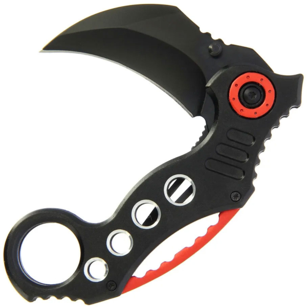 Karambit Lock Knife Black & Red | Knifewarehouse