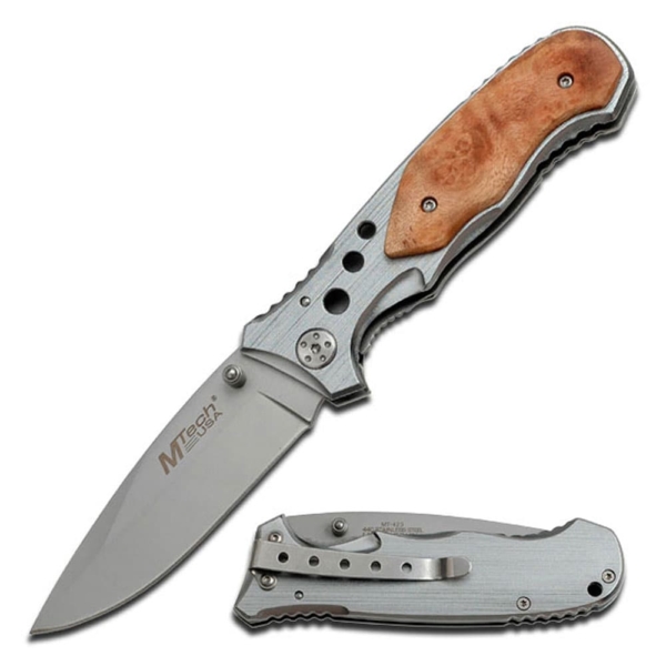 MTech USA Natural Drop Point Linerlock Knife | Knifewarehouse